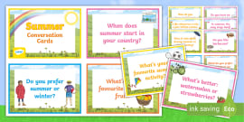 Summer Flashcards: EYFS - Summertime and holiday activities