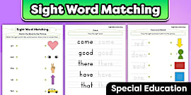 Kindergarten Mystery Sight Words Worksheet