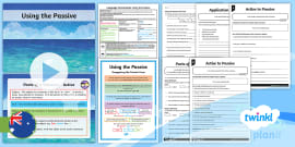 Year 5 and 6 Language Conventions Using the Passive Voice Word Mat