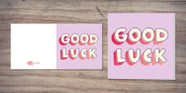Bright Colours Good Luck Card | Twinkl Party (teacher made)