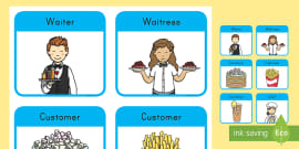 Restaurant Flashcards | Role Play | Twinkl Learning Resource