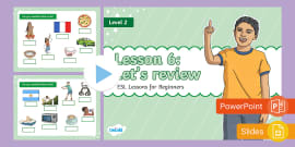 ESL Curriculum for Beginners Level 2 Lesson 12 Review Worksheet Activity
