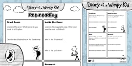 FREE! - Diary of a Wimpy Kid Reading Log (teacher made)