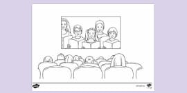 Popcorn Colouring Page (teacher made) - Twinkl