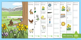 Spring Pencil Control & Letter Formation Handwriting Activity Booklet