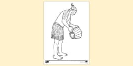 Man Pouring Melted Bronze Colouring Sheet | Colouring