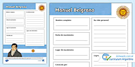 Actividad: línea de tiempo - Manuel Belgrano - Twinkl