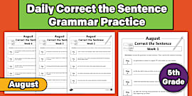 Fifth November Daily Correct the Sentence Grammar Practice