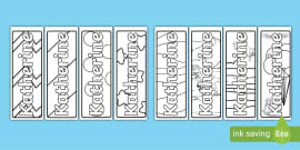 FREE! - Toby Name Simple Colouring Bookmarks (teacher made)