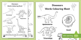 Dinosaur Word Mat (teacher made)