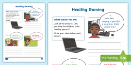 Gaming Activity Sheet (teacher made) - Twinkl