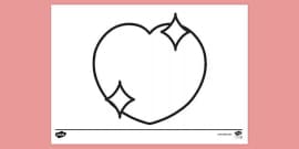 FREE! - Love Heart Colouring Sheet | Colouring Sheets | Twinkl