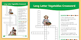 Vegetables Crossword - Healthy Living - KS1 (Teacher-Made)
