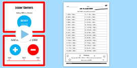 Finding 10, 100 and 1000 More or Less Differentiated Sheets