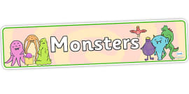 Monster Themed Editable Display Poster