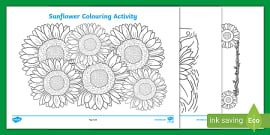 Hidden Disabilities Sunflower Mindfulness Colouring Pages