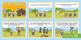 Three Little Pigs Story Sequencing 8 Per A4 (teacher made)