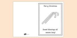 Candy Cane Mindfulness Colouring Pages - Twinkl - KS1