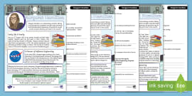UKS2 Marie Curie Differentiated Reading Comprehension Activity