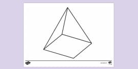 FREE! - Square Pyramid Net Colouring | Colouring Sheets