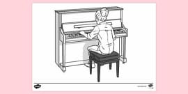 FREE! - Child Playing Recorder Colouring | Colouring Sheets