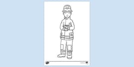 Fire Service Colouring Page (teacher made)
