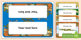 Editable Aboriginal Style Border Labels - Classroom Resource