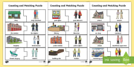 People and their Place of Work Matching Worksheet / Worksheet, worksheet
