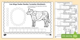 FREE! - Toucan Bingo Dauber Number Formation Worksheets