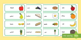 Food Vocabulary Cards Arabic