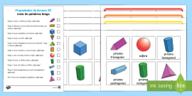 Póster DIN A2: Figuras 2D y 3D (teacher made) - Twinkl