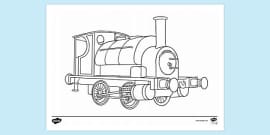 FREE! - Big Engine with Face Colouring | Colouring Sheets