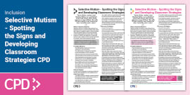 Selective Mutism Signs and Classroom Strategies CPD Video
