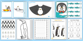 FREE! - 2D Shape Penguin Cutting Skills Worksheets