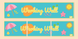 Summer Wall Display Pack (teacher made) - Twinkl