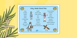The Easter Story Word Mat (teacher made)