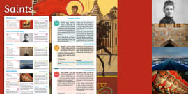 Saint Fact File Template,saint,saints (teacher made)