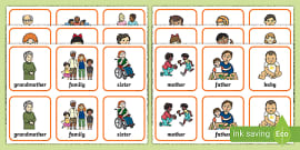 My Family Word Cards (Teacher-Made)