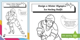KS1, EYFS, Design a Winter Olympics Bobsleigh Outfit Worksheet / Worksheet