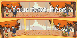 Autumn Editable Banner | Twinkl Party (teacher made)