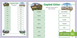 Capital Cities Challenge Cards (profesor hizo) - Twinkl