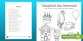 Lembar Kerja Menyimak dan Menggambar (Teacher-Made) - Twinkl