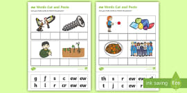 'ie' Sound Cut and Stick Worksheet (teacher made)