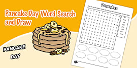 Pancake Day Word Challenge Worksheet / Worksheet