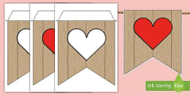 Heart Bunting - Classroom Display Resource (teacher made)