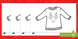 FREE! - Christmas Jumper Template | Design and Colour