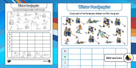 Winter Paralympics Number Match-Up | Twinkl (teacher made)