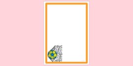 FREE! - Rugby Ball Page Border (teacher made) - Twinkl