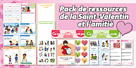 Confection d'une guirlande en papier en forme de cœur de Saint-Valentin