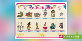 Carnival Word Mat | Primary Resources (teacher made)